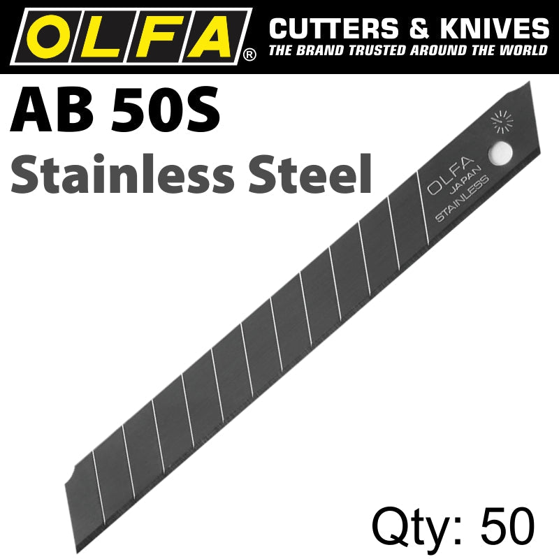 Olfa blades stainless steel 50/pack 9mm – Price Conscious Spot - PC SPOT